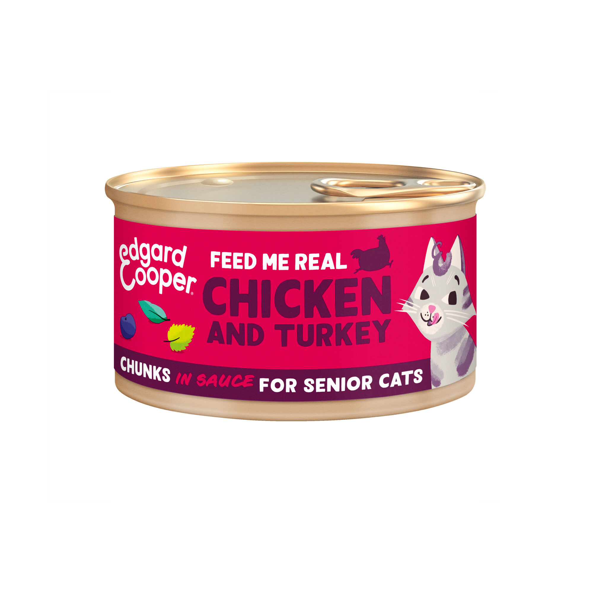 Edgard & Cooper Lata Gato Seniro Pollo y Pavo 18x85gr - Piensos ...